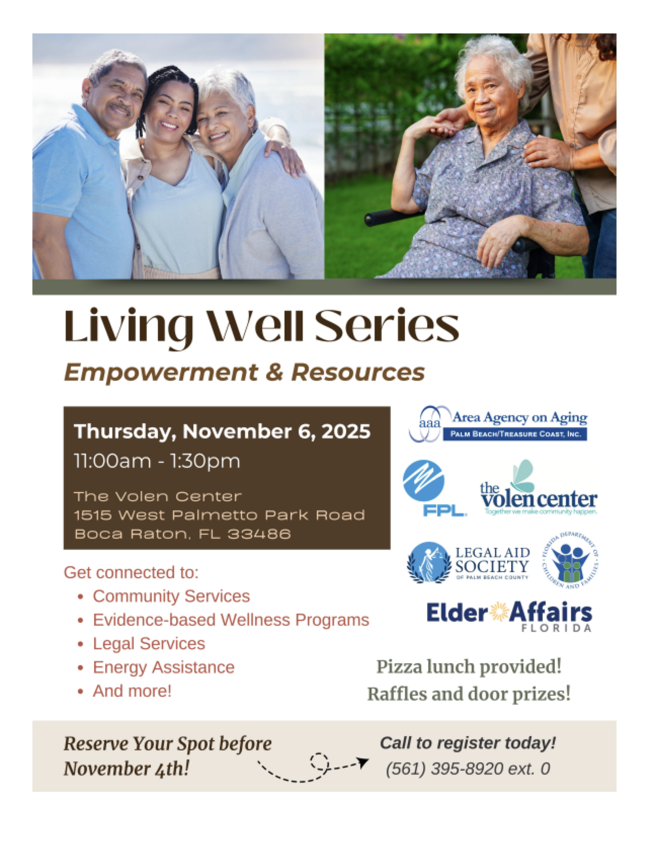 Living Well Series - The Volen Center Boca Raton - Area Agency on Aging ...